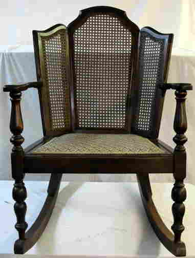 A 1920s Wing Back Cane Side Rocking Chair - Nov 19, 2011 | John Coker ...
