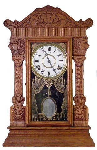 Jewel No. 11 Gilbert Lion's Head Oak Kitchen Cloc