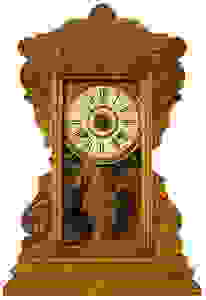 New Haven Clock Co Cunard Line Striking Alarm Oak