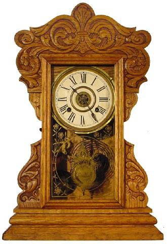 New Haven Clock Co Cunard Line Striking Alarm Oak