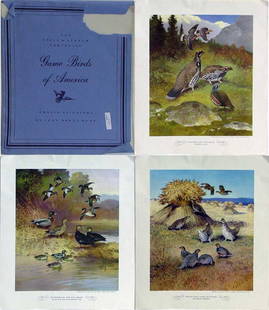 1944 Field & Stream Lynn Bogue Hunt Prints, Set Of 10
