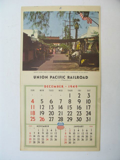 Union Pacific Calendar 1950 Complete