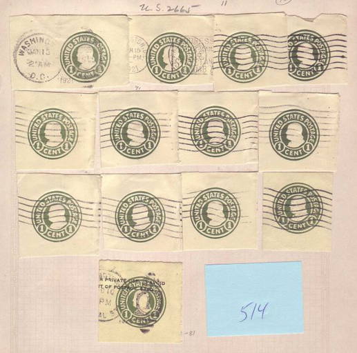 (32) Early 1900's Stamped Envelope Corners