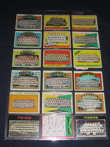 (27) Vintage Baseball Team Cards. Cubs, Cardinal