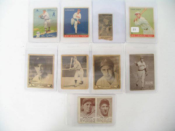 Pre War Vintage Baseball Star Card Grouping
