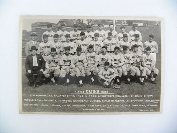36: 1935 Chicago Cubs Team Original Photo