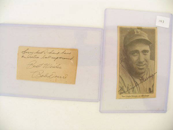 Van Mungo Brooklyn Dodgers & Bobby Doerr