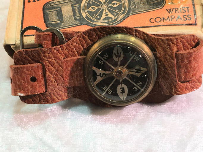 Vintage Marbles Wrist Compass In Original Box.