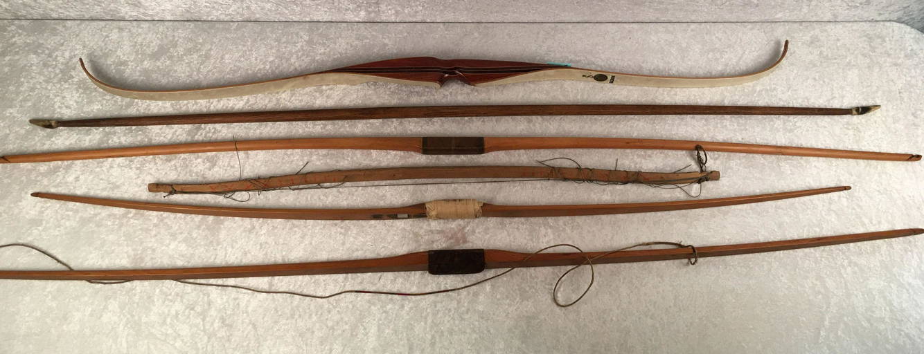 Group Of (6) Vintage Bows. Ben Pearson Colt Recurve Bow