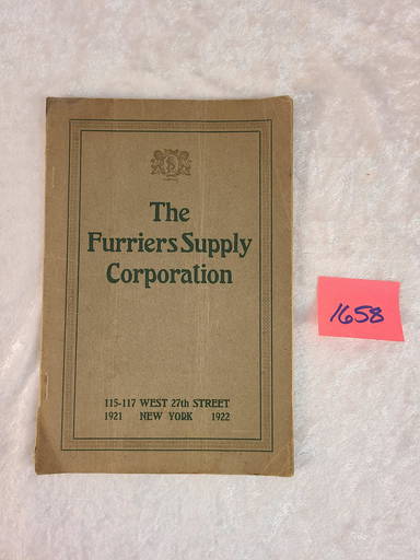 1921 The Furriers Supply Corporation Catalog