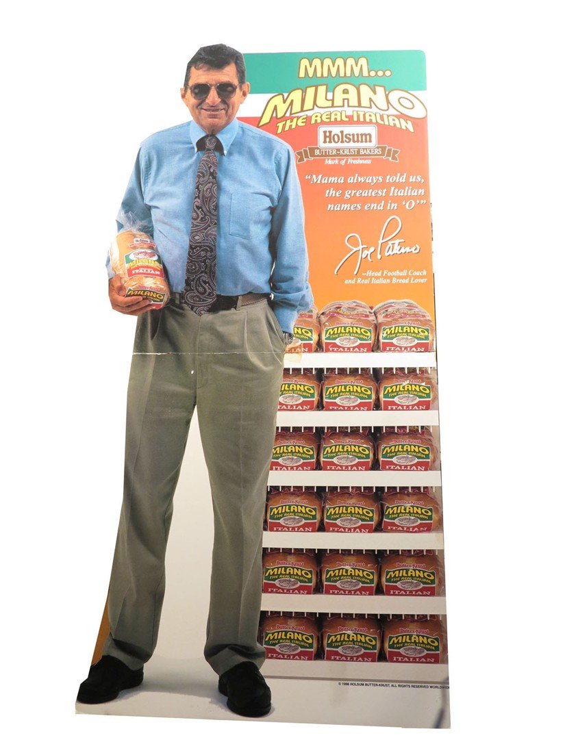 Joe Paterno Milano Bread Cardboard Standee Display