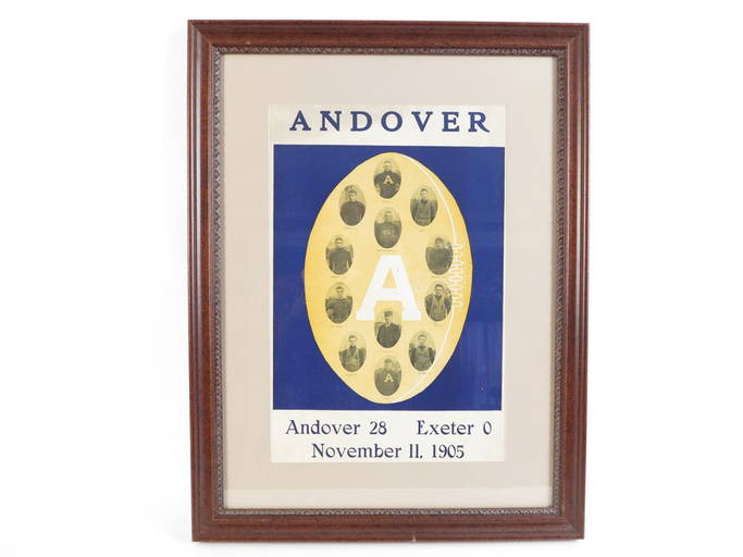 Andover V Exeter 1905 Football Poster W/ Team Pictures