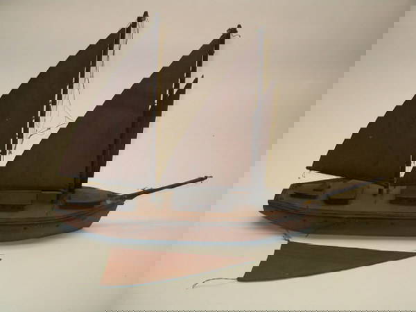 Wooden 2 Mast Sailing Ship Model Toy