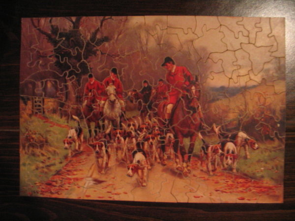 2419: Wooden Parker Brothers Pastime Puzzle