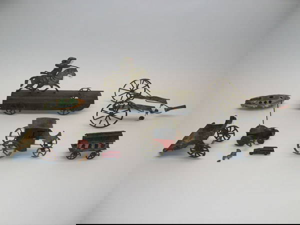 Grouping Of Tin Toy Parts