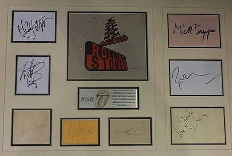 The Rolling Stones Autographs Incl Brian Jones