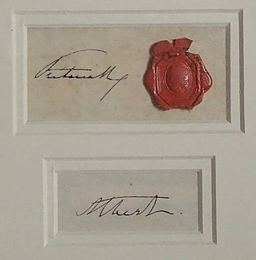 Queen Victoria/prince Albert Set Of Signatures.