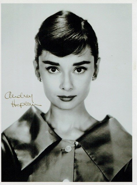 Audrey Hepburn Signed.