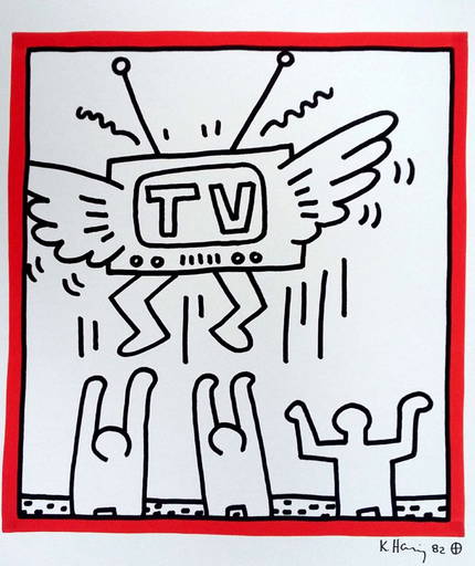 Keith Haring: Man Worships The Tv.