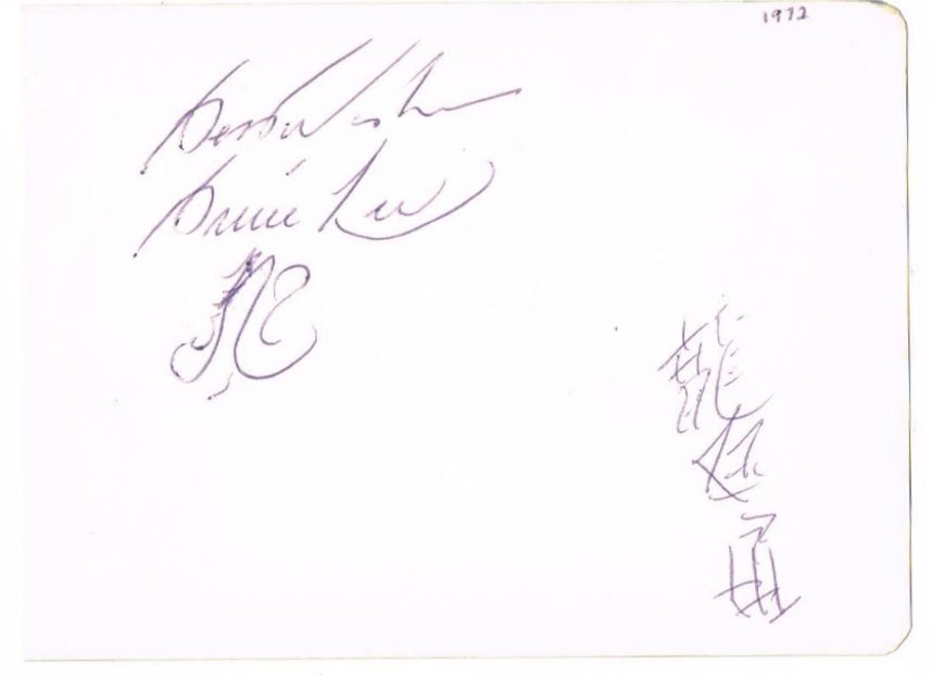 Bruce Lee Signed.