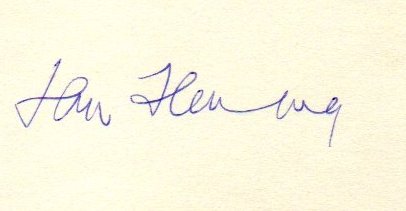 IAN FLEMING SIGNED.