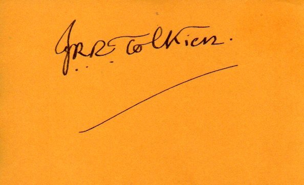 J R R TOLKIEN SIGNED.