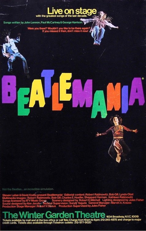 The Beatles - Beatlemania - 1977 Theater Show Poster