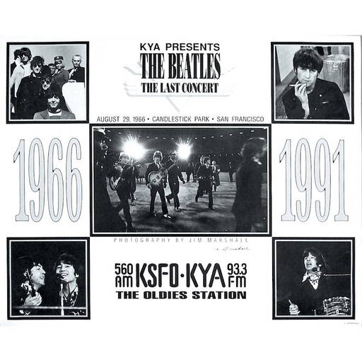 Beatles Jim Marshall Autographed Poster