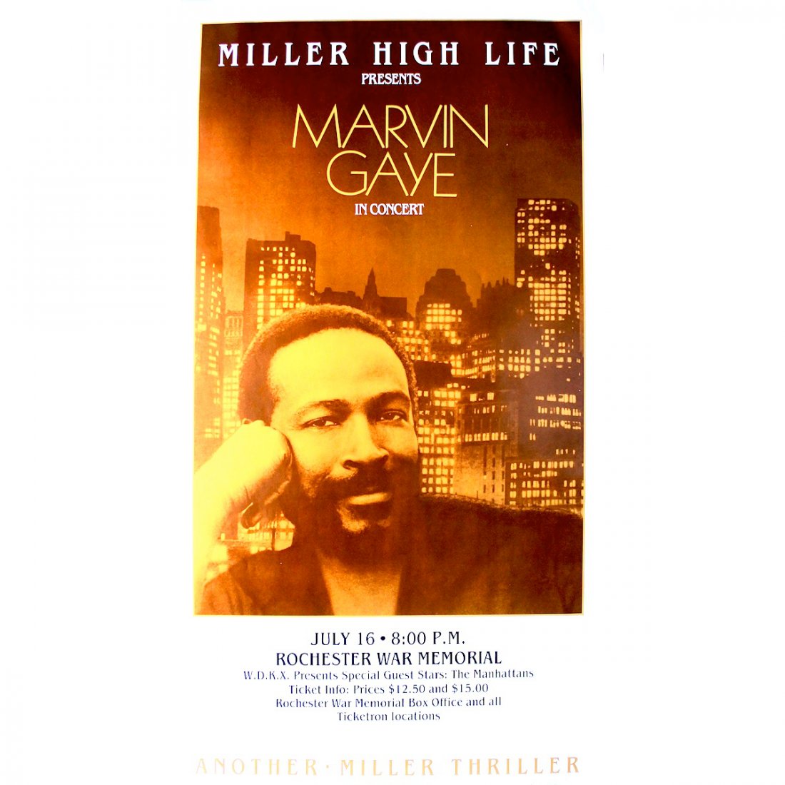 Marvin Gaye - 1983 Concert Poster