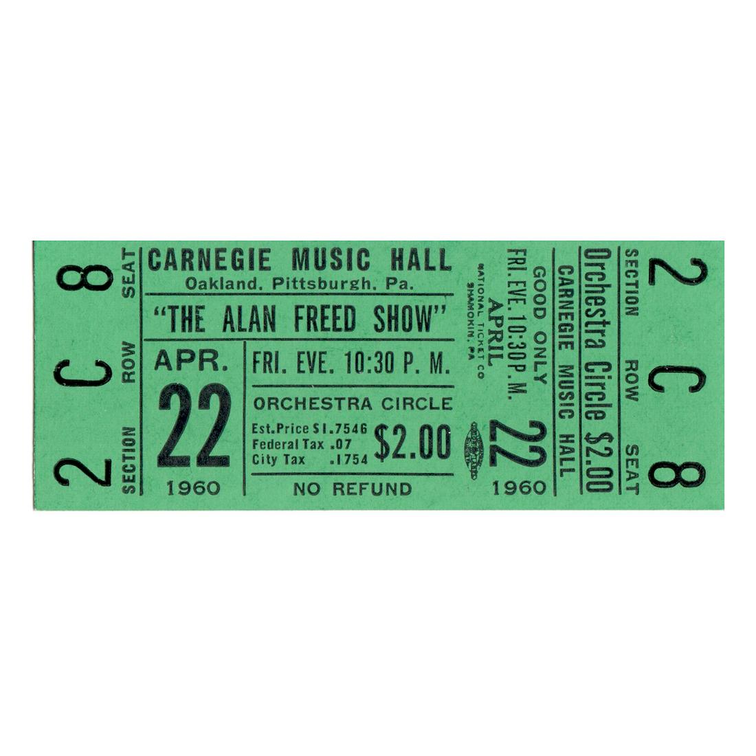 Alan Freed - 1960 Vintage Concert Ticket - Dec 01, 2019 | Rock Legends ...