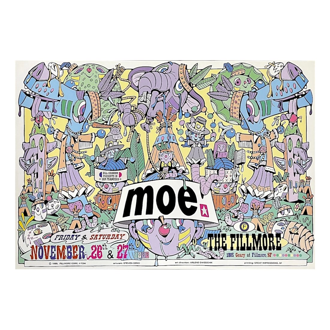 Moe. - 2000 Fillmore Concert Poster Auction