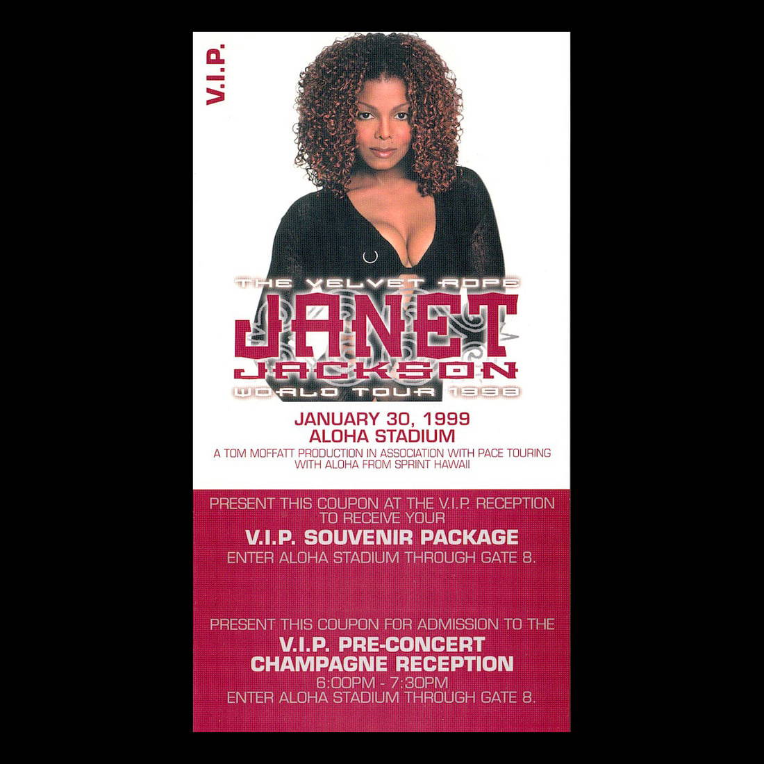 Janet Jackson - 1999 Vintage Concert Ticket Auction