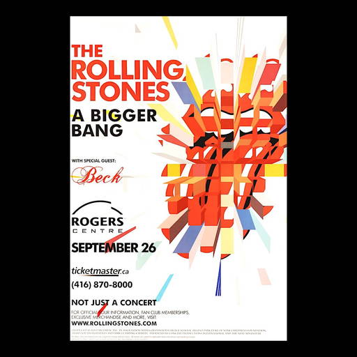 The Rolling Stones 2005 A Bigger Bang Concert Poster
