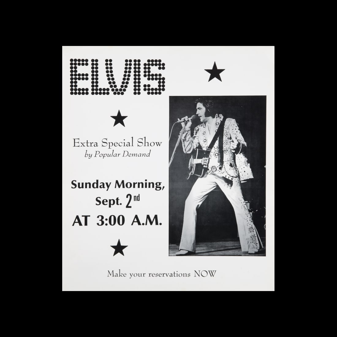 Elvis Presley - 1973 Las Vegas Hilton - Last Concert Poster Auction