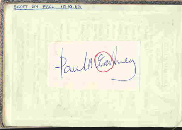 Paul McCartney Autograph - Feb 08, 2014 | Rock Legends LTD in United ...