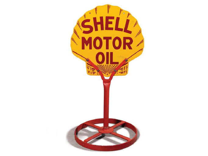 Shell Motor Oil Double Sided Standing Sign
