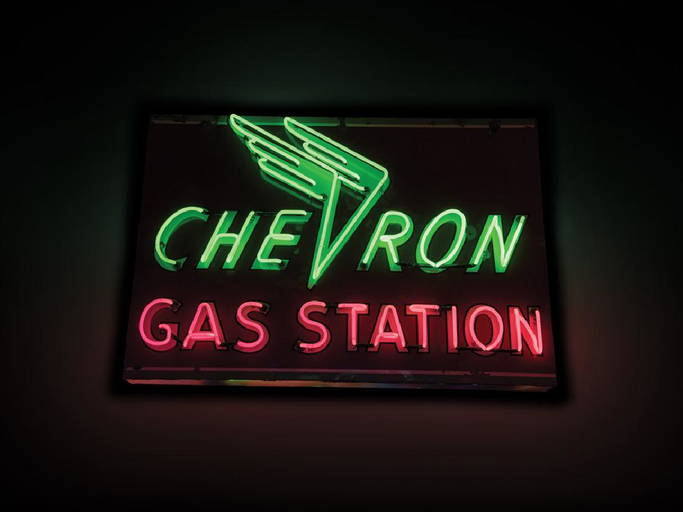 Chevron Gas Station Neon Sign - Jun 23, 2018 | RM Auctions / RM Sotheby ...