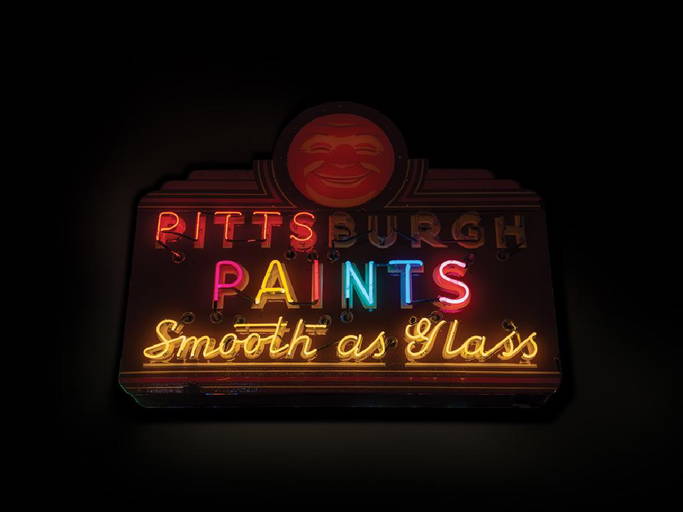 Pittsburgh Paints Smooth As Glass Double Sided Neon Sign