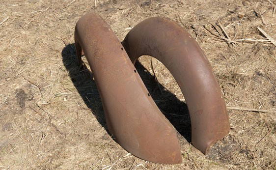 Pair Of Nos 1937 Flatback Sedan Rear Fenders