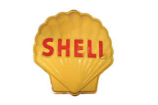 Shell Sign Large Plastic Shell Clamshell Sign, S