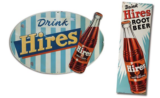 Two Hires Root Beer Signs