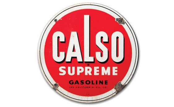 Four Calso Gas Signs : Lot 279