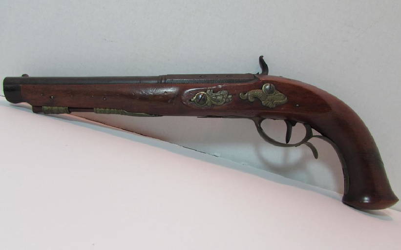 Antique Or Vintage Black Powder 50 Cal Handgun