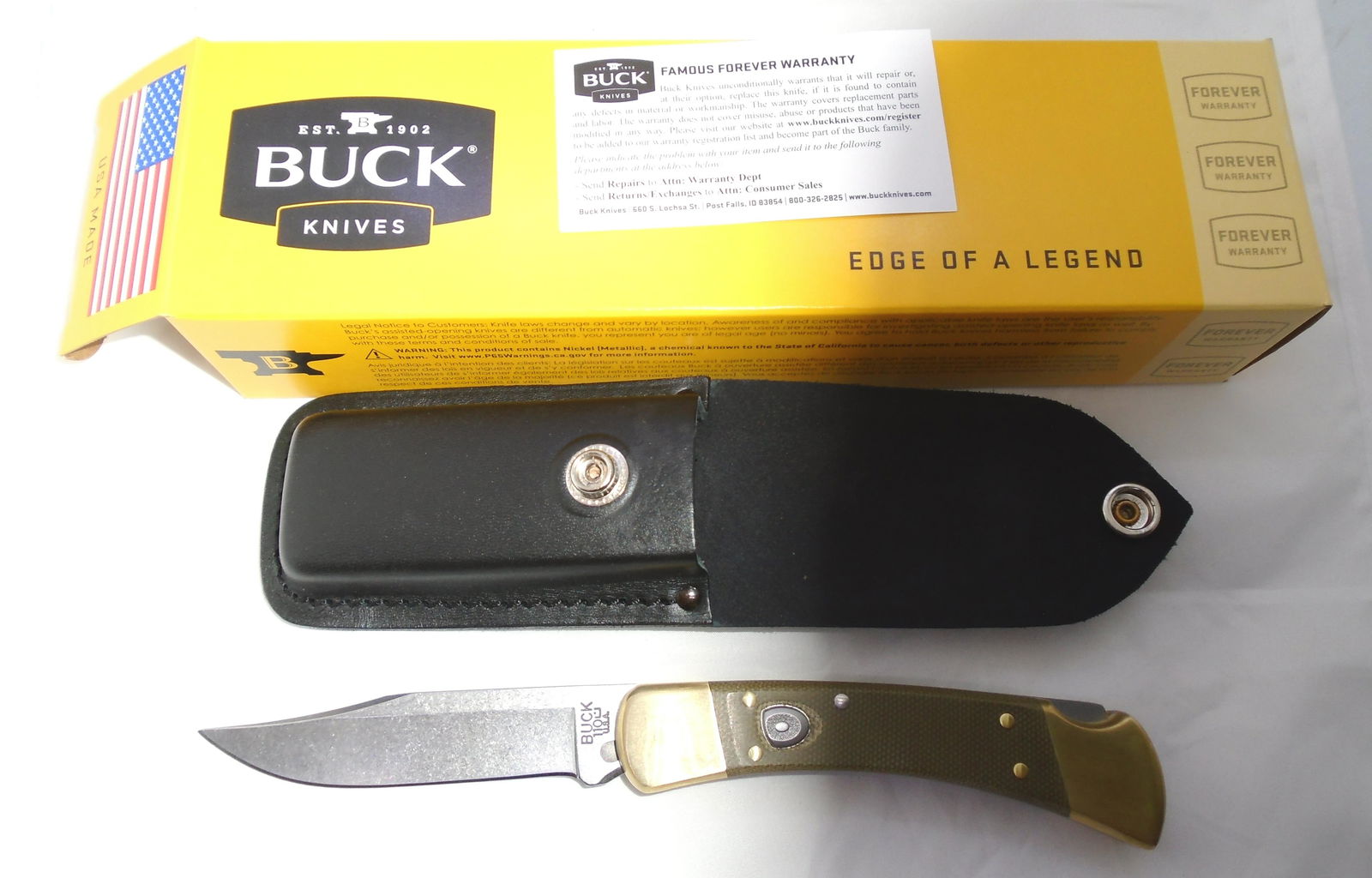 BUCK SWITCHBLADE KNIFE 110 w BOX LEATHER SHEATH - Oct 06, 2019 ...