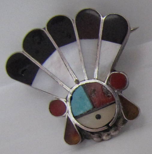 ZUNI SUNFACE PIN STERLING SILVER CHIEF BROOCH - Sep 27, 2020 | Imperial ...