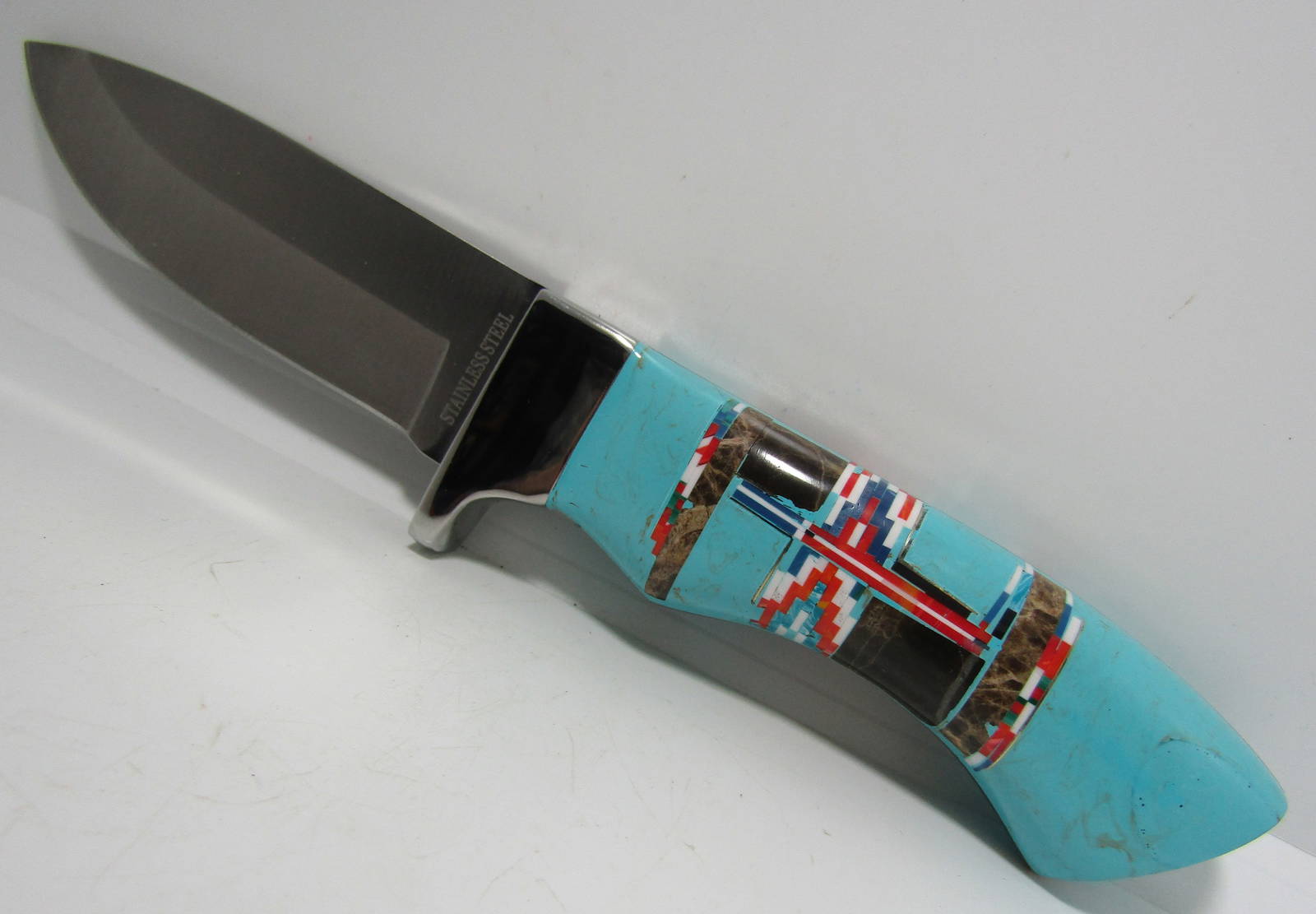 Turquoise Inlaid Hunting Knife Auction