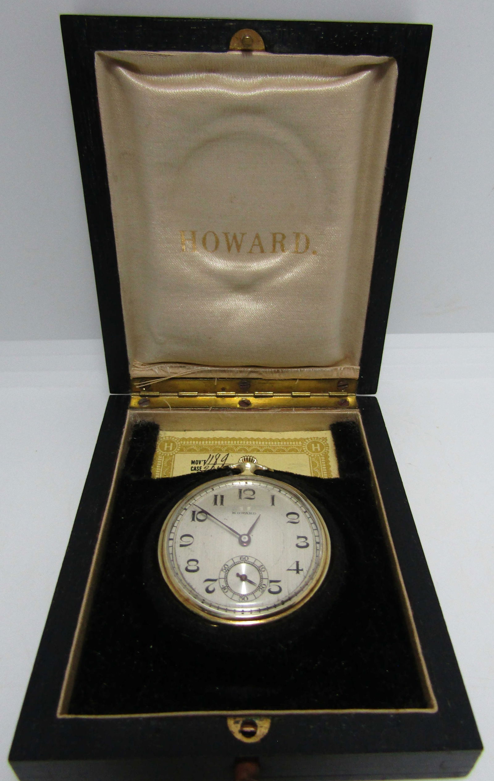 14k Gold Howard 21jewel Pocket Watch & Box W Cert Auction