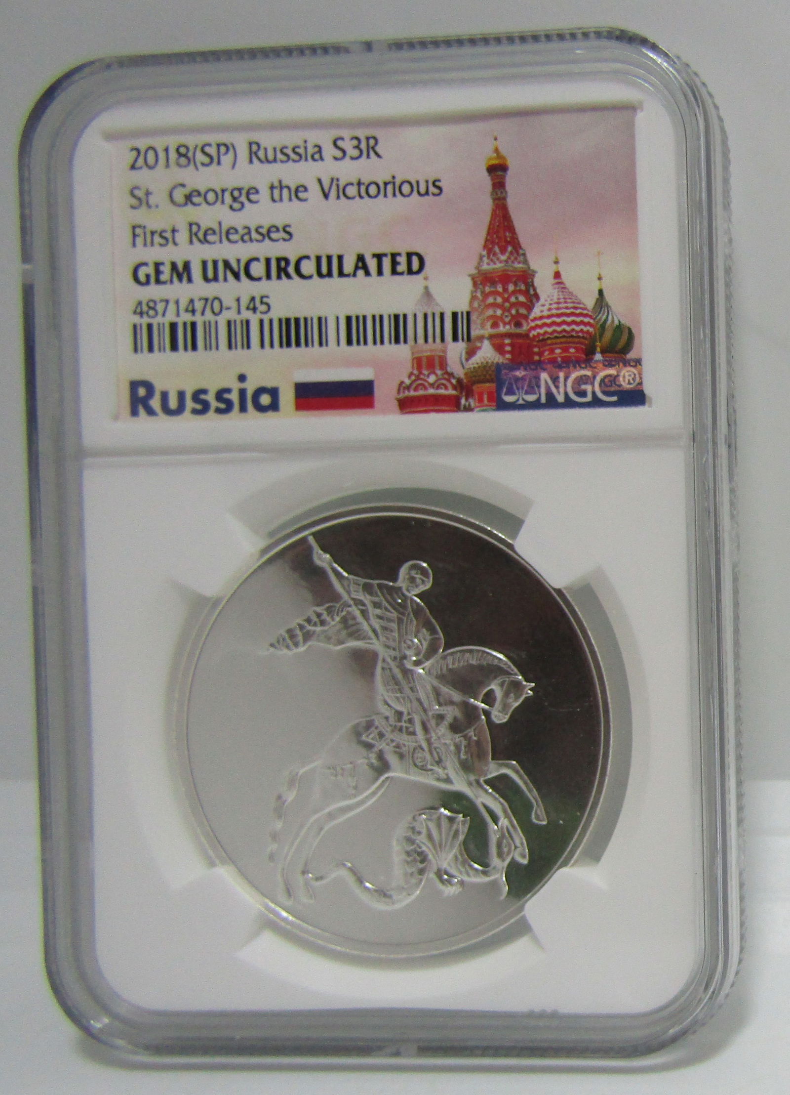 2018 Russia 3 Ruble Silver Coin. Auction