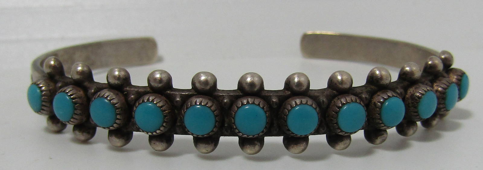 Fred Harvey Era Snake Eye Cuff Bracelet Sterling Auction