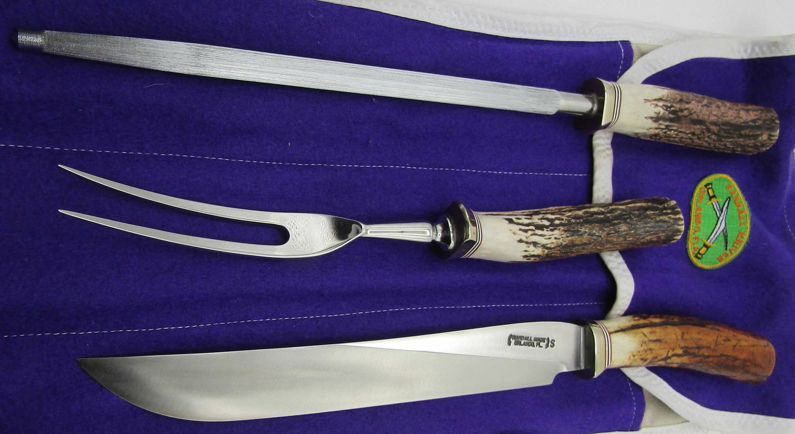 Randall Made Knives Stag Carving Set & Case Auction